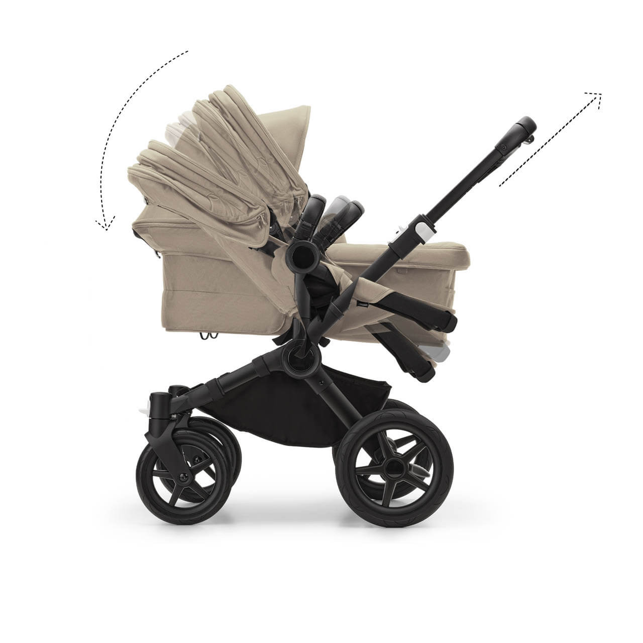 Bugaboo Donkey 5 Duo Stroller - Black/Desert Taupe | Winstanleys Pramworld