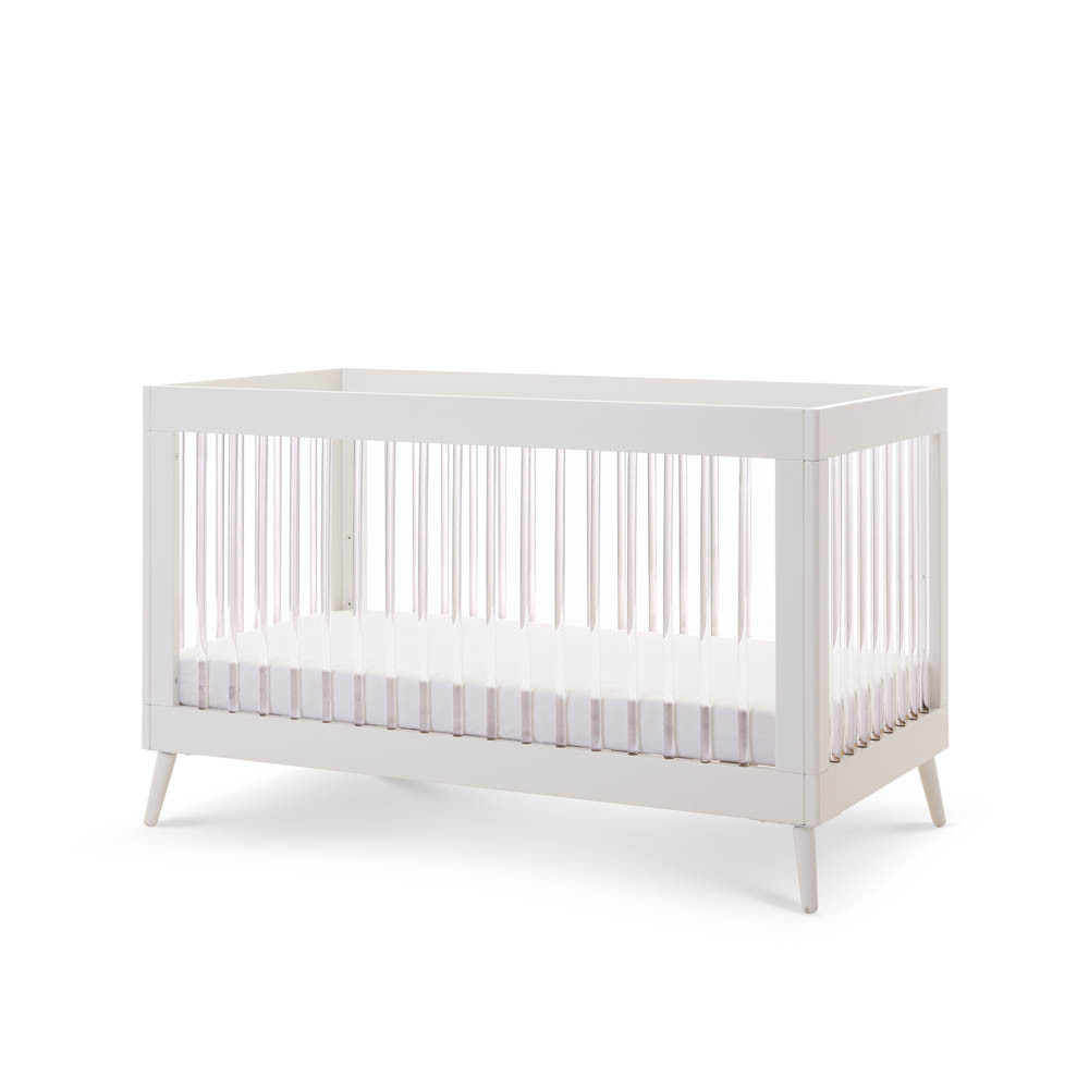 Obaby Maya Cot Bed - White with Acrylic | Winstanleys Pramworld