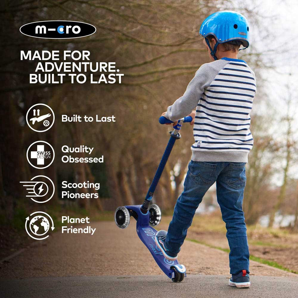 Micro Maxi Deluxe LED Scooter - Navy