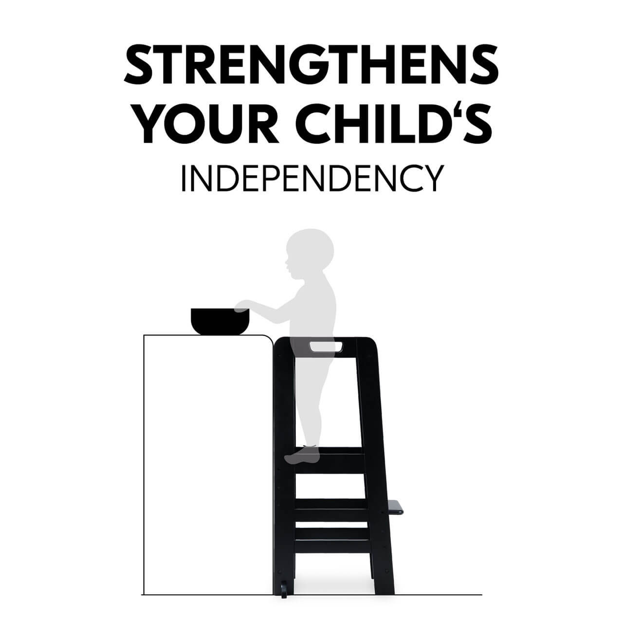 Hauck Learn N Explore Learning Tower - Black | Winstanleys Pramworld