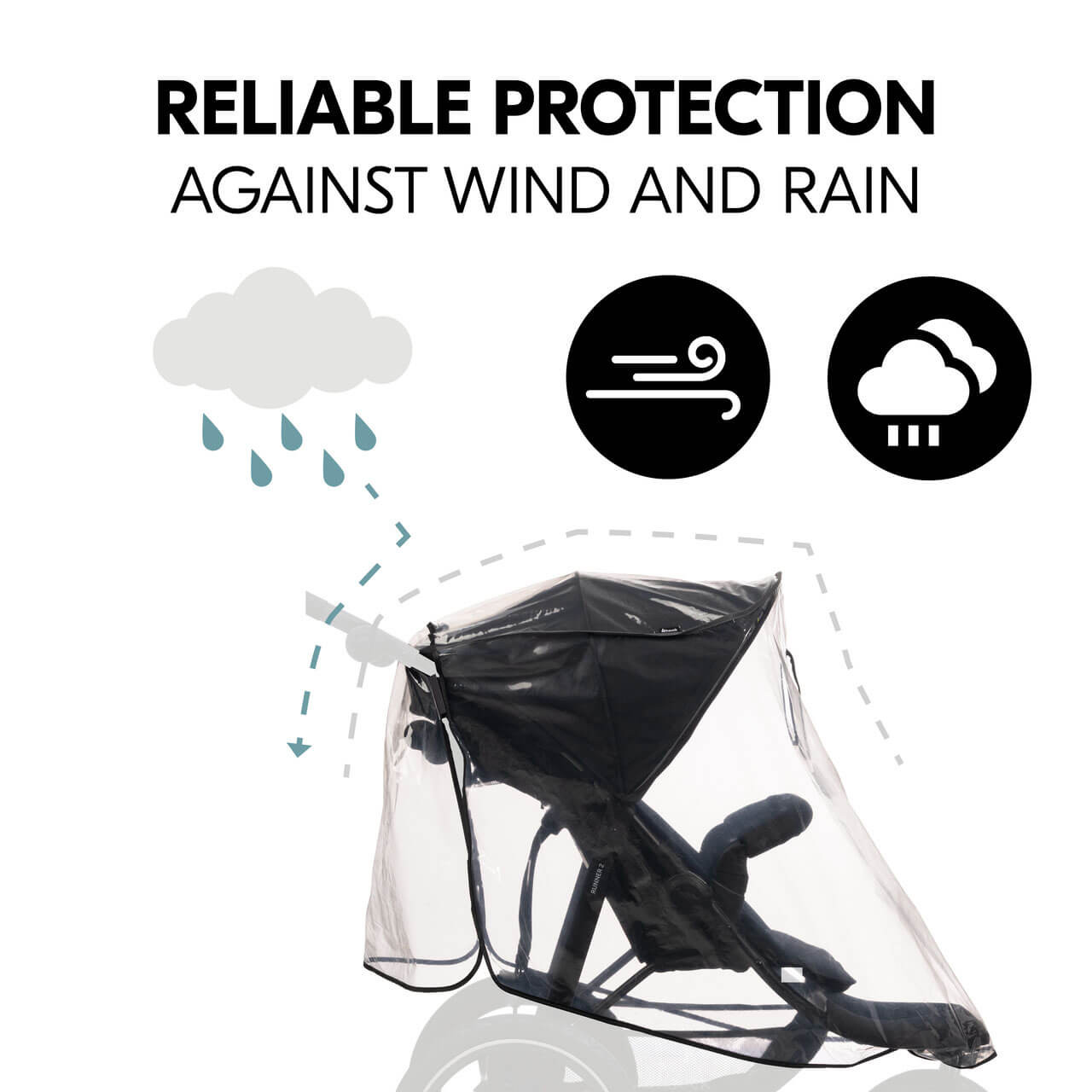 Hauck Pushchair Raincover 3W | Winstanleys Pramworld
