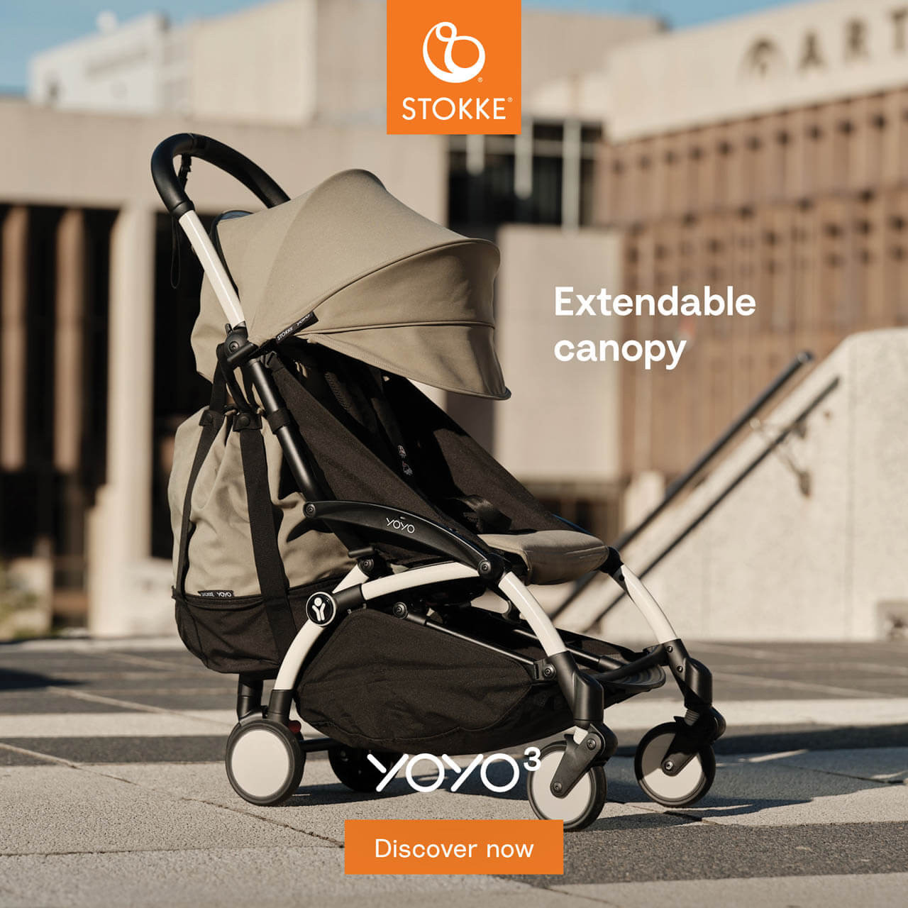 Stokke® YOYO³ Stroller from 6 months - Olive | Winstanleys Pramworld
