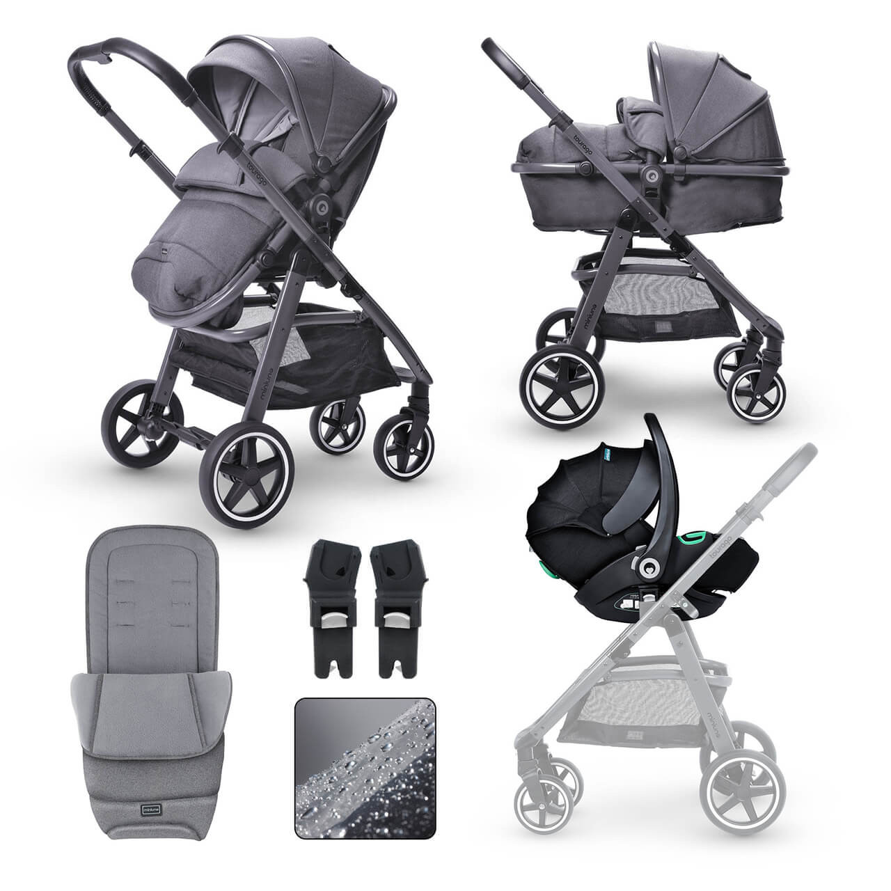 Miniuno TouraGo Travel System - Anthracite | Winstanleys Pramworld