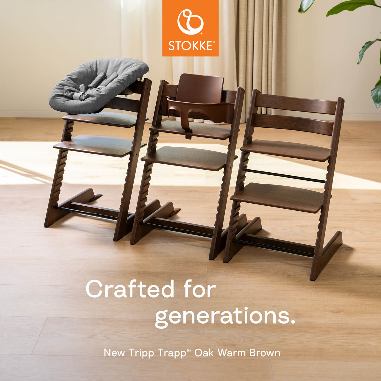 Stokke® Tripp Trapp® Newborn Bundle + Baby Set - Oak Warm Brown ...