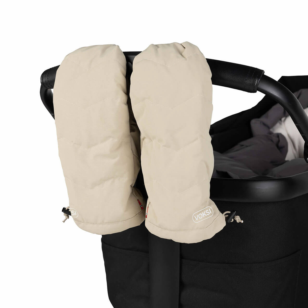 Voksi Stroller Mittens - Seashell Sand | Winstanleys Pramworld