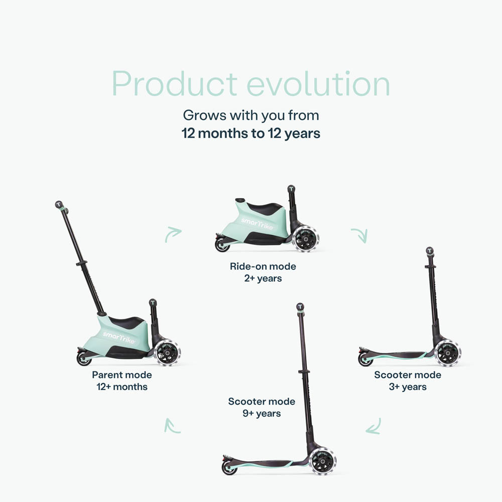 SmarTrike Xtend Ride On Scooter Plus - Green | Winstanleys Pramworld