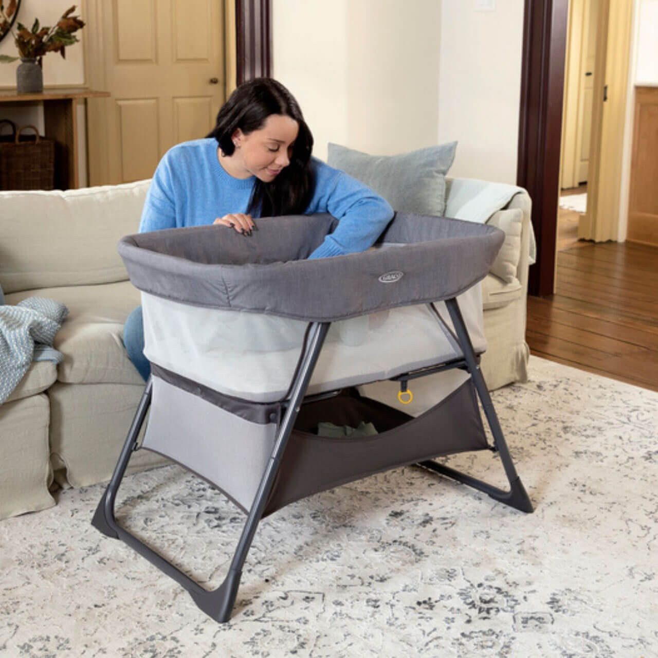 Graco Side-by-Side Bedside Bassinet - Night Sky | Winstanleys Pramworld