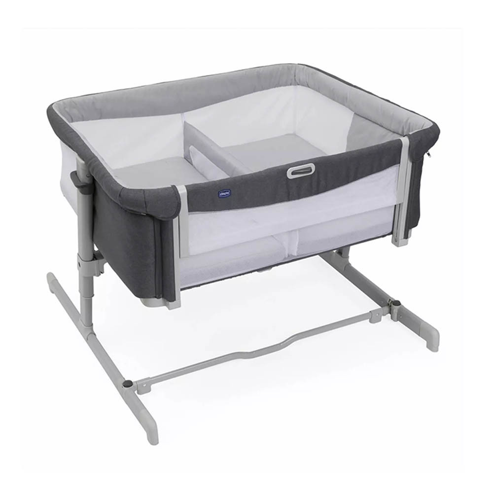 Chicco Next 2 Me Twins Bedside Crib - Magnet Grey | Winstanleys Pramworld