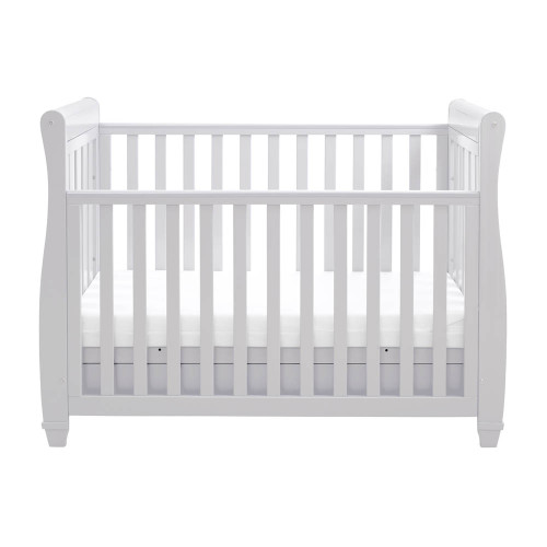 Babymore Eva Sleigh Drop Side Cot Bed - Grey | Winstanleys Pramworld