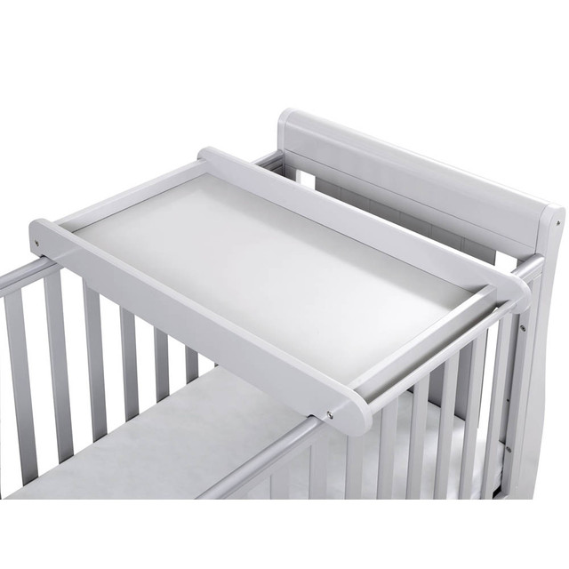 Babymore Eva Sleigh Drop Side Cot Bed - Grey | Winstanleys Pramworld
