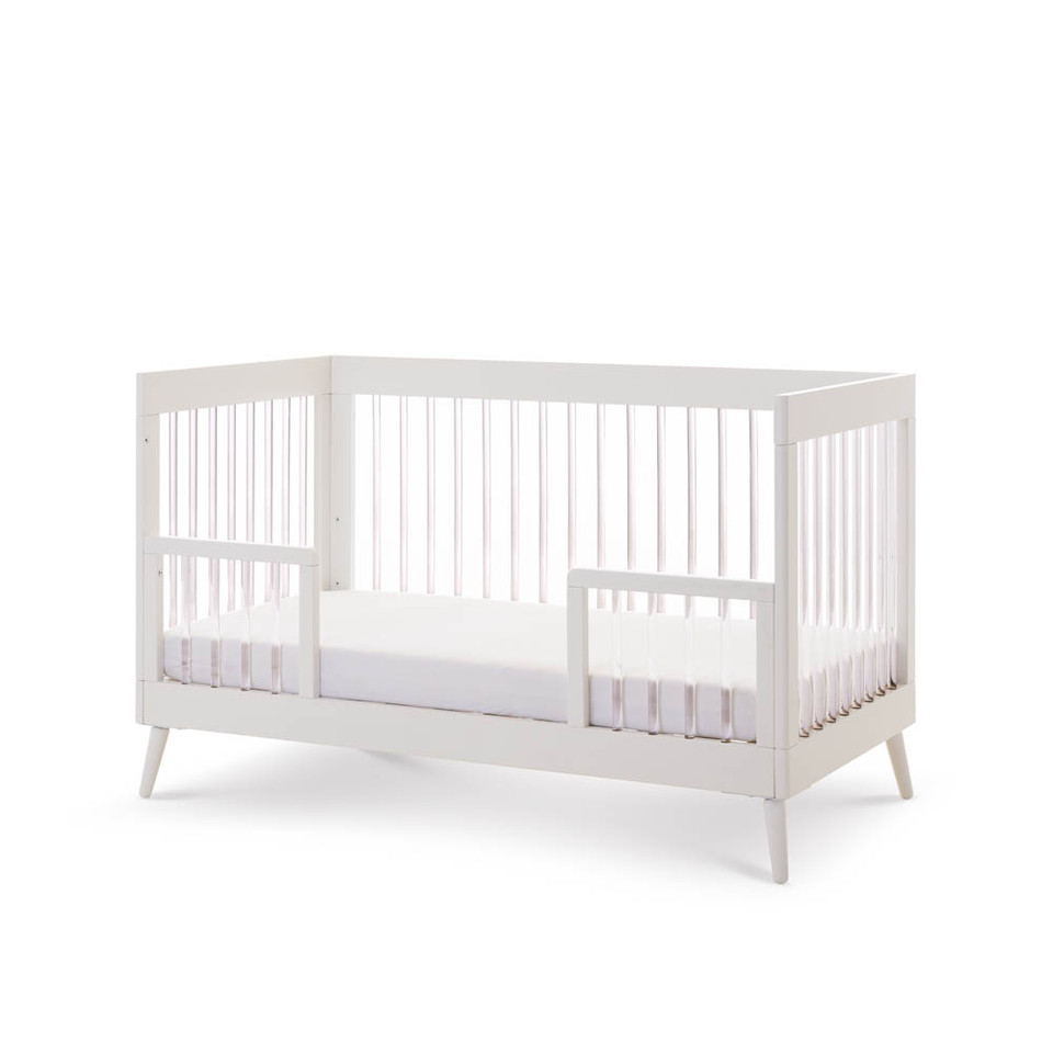 Obaby Maya Cot Bed - White with Acrylic | Winstanleys Pramworld