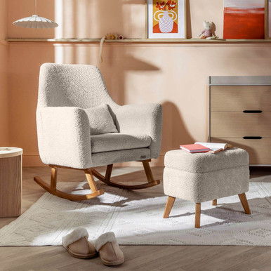 Tutti Bambini Oscar Luxe Rocking Chair & Footstool - Teddy Sage ...