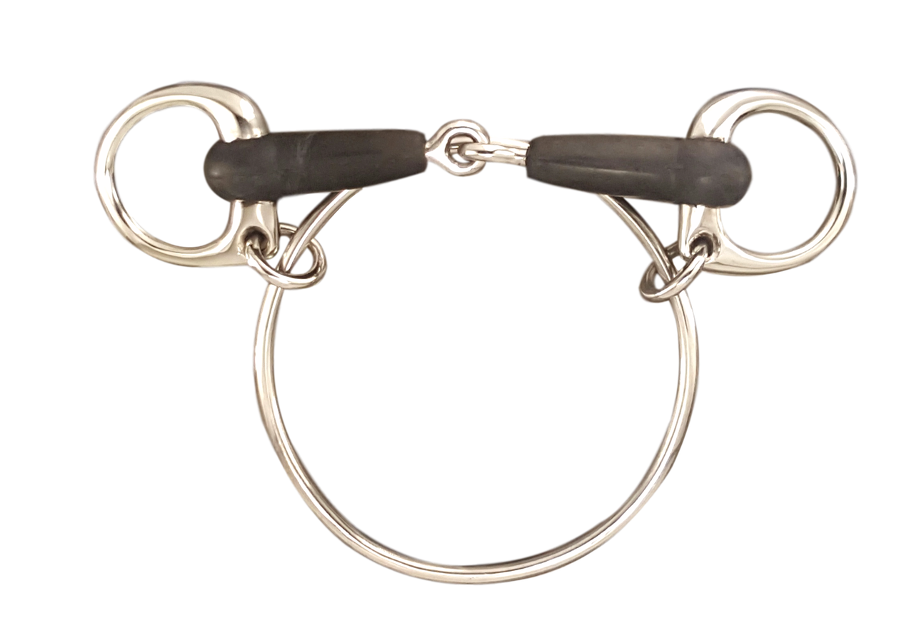 Dexter Ring Bit Racing Snaffle Rubber Mouth