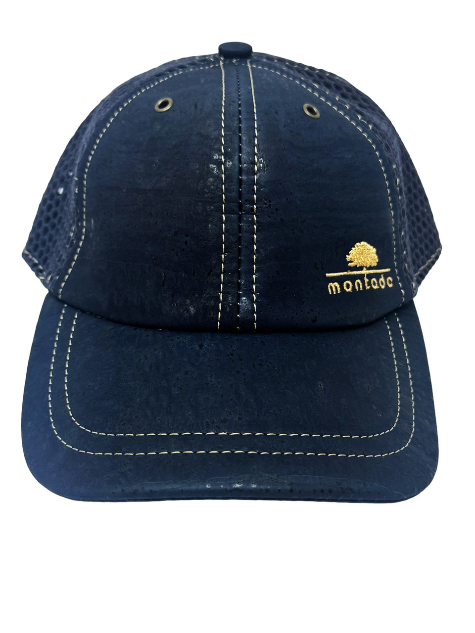 Navy Blue Cork and Mesh Baseball Cap - Iberian Import Co