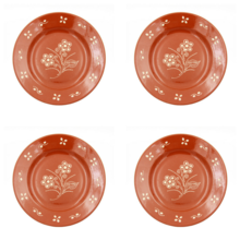Portuguese Hand-painted Terracotta Dinner Plate - Iberian Import Co
