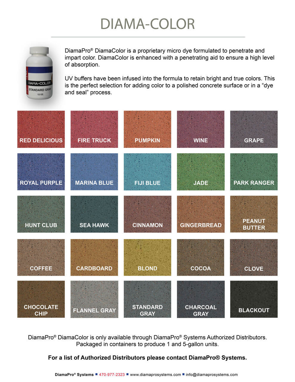 DiamaPro DiamaColor - Niagara Machine, Inc Online Store.