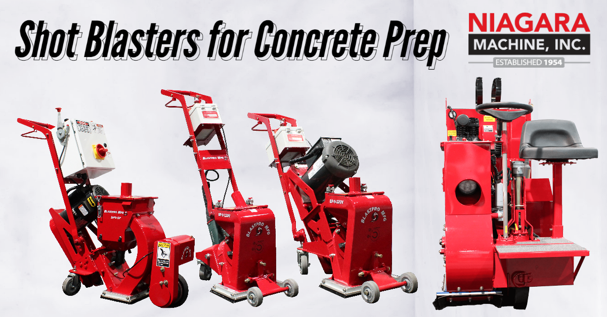 Concrete Shot Blasters for Removal - Niagara Machine, Inc Online Store.