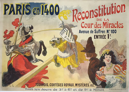 Paris en 1400 Reconstitution original poster R. Pe