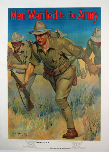 Men Wanted for the Army original vintage poster