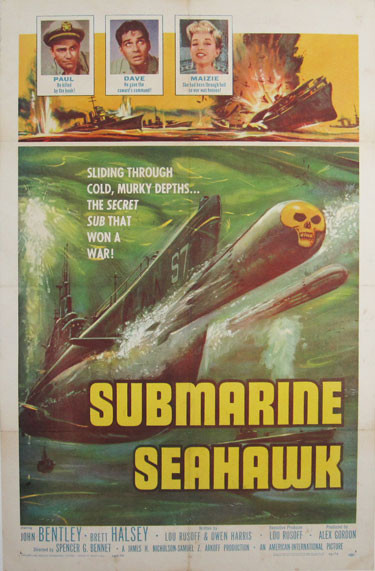 Submarine Seahawk original vintage movie poster