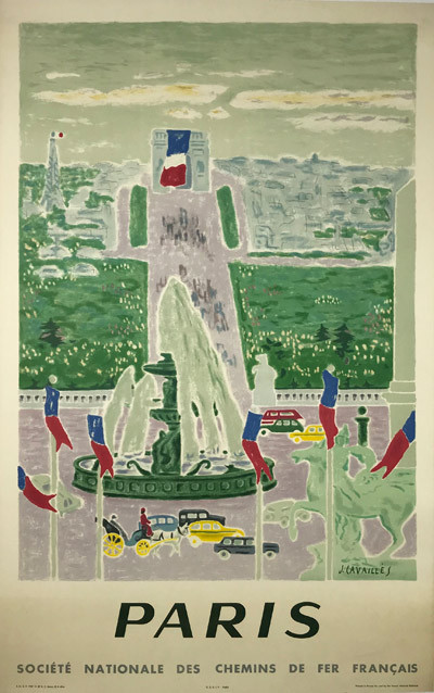 SNCF French Railways Paris Travel Original Poster