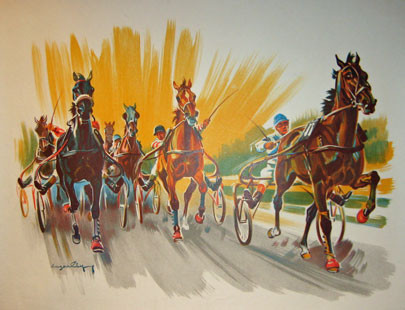 Harness Racing Decorative original vintage poster