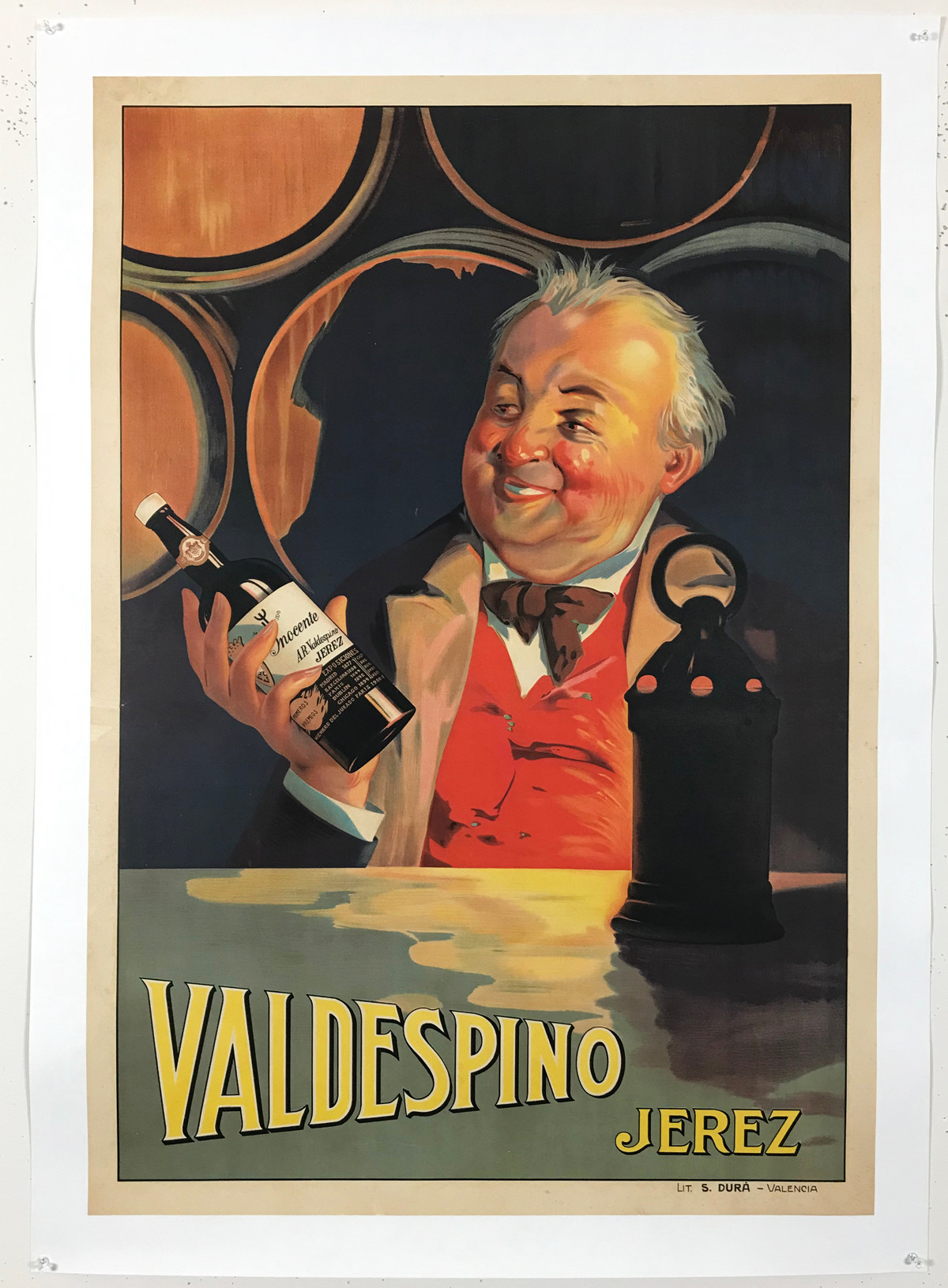 Valdespino Jerez Sherry Wine by S. Dura Original 1927 Vintage Spanish ...