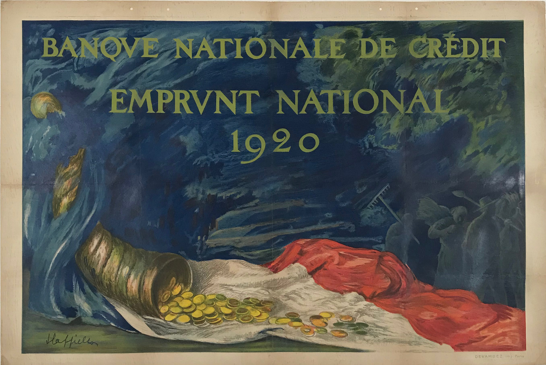 Banque Nationale De Credit Emprunt 1920 Poster By Cappiello Original ...