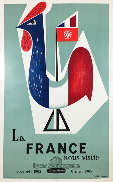 La France nous visite original travel poster