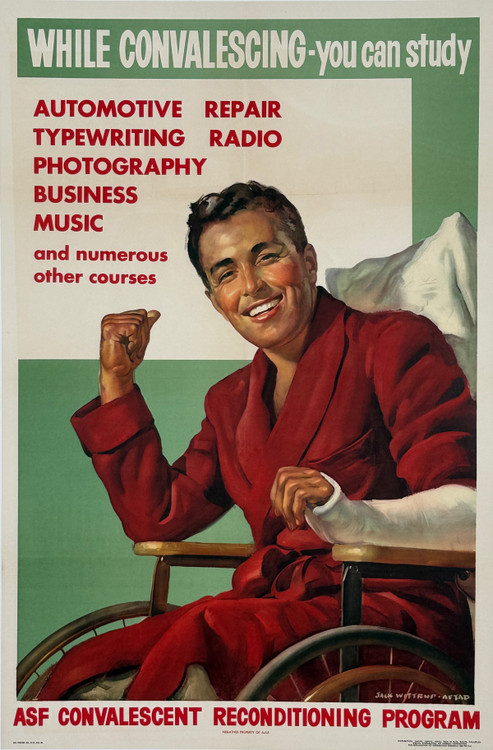 ASF Convalescent Hospital Recruitment Poster By Wittrup Original 1944 ...