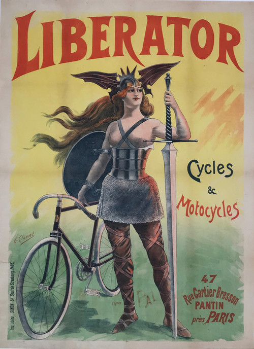 1899 French Liberator Cycles & Motocycles Poster b