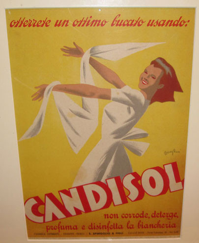Candisol original vintage poster from 1947 Italy