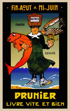 Prunier Livre Vite Et Bien vintage food poster