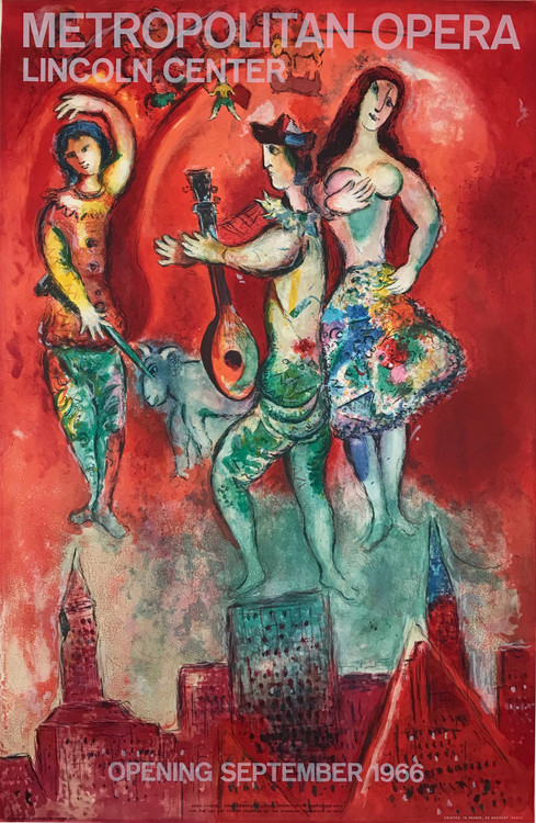 Metropolitan Opera Lincoln Center Printed by Mourlot for Marc Chagall ...