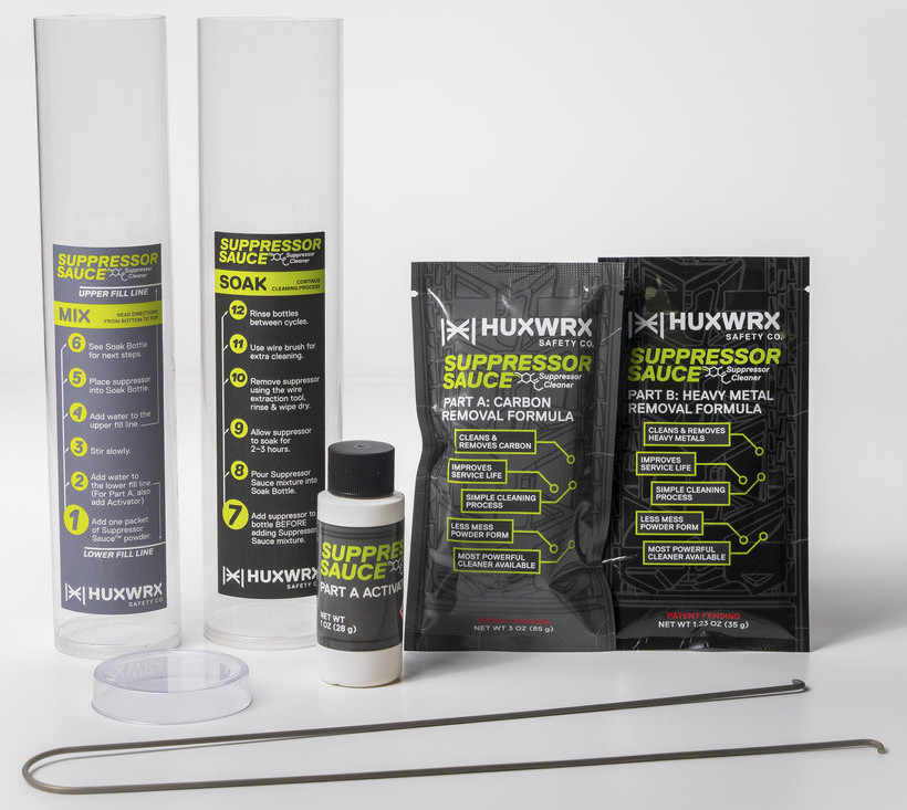 HUXWRX Suppressor Sauce Cleaning Kit, Odorless, Ammonia-Free, Non-Flammable