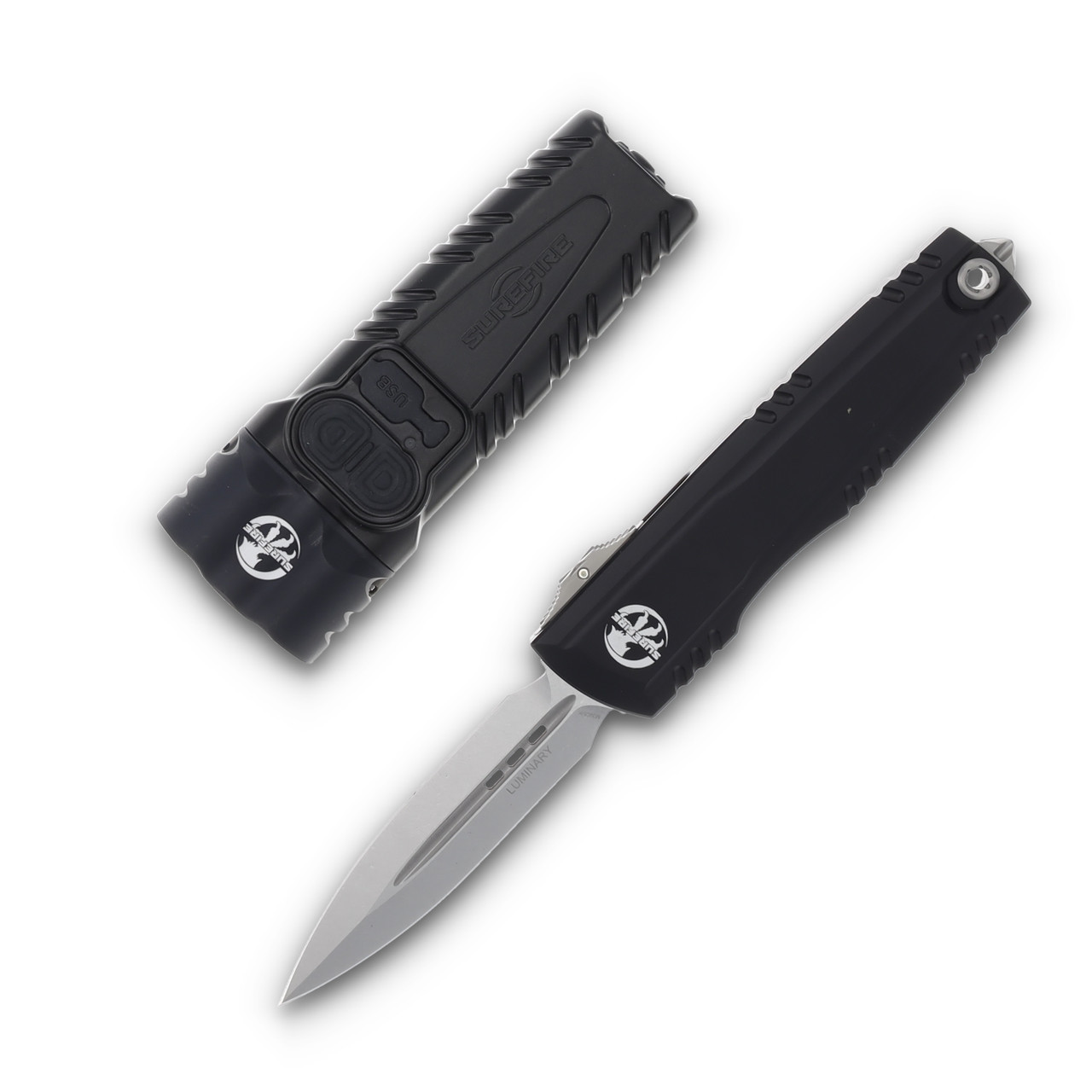 Microtech Luminary D/E, SureFire Stiletto II Pro Collaboration, Black ...