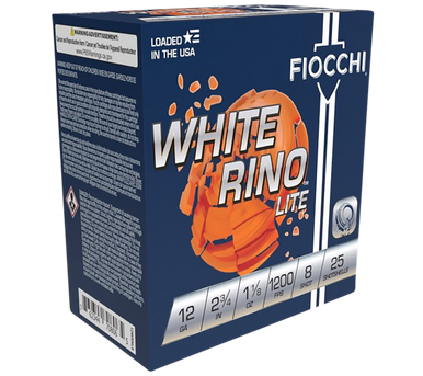 Fiocchi 12WRNL8 Exacta Target White Rino Lite, 12 Gauge, 2.75" Length ...
