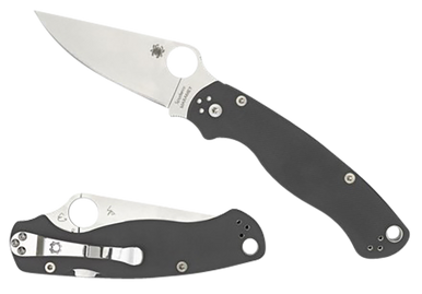 Spyderco Para Military 2, Maxamet Steel, Dark Gray G10 Handle, Satin Finish