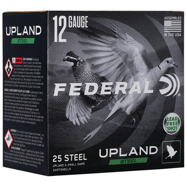Federal Upland Steel, 12GA, 2.75" Barrel, 25 Rds, Steel