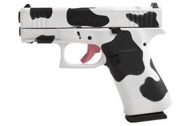Glock 43X MOS, 9MM, 3.41" Barrel, 10 Rds, Cow Print Cerakote