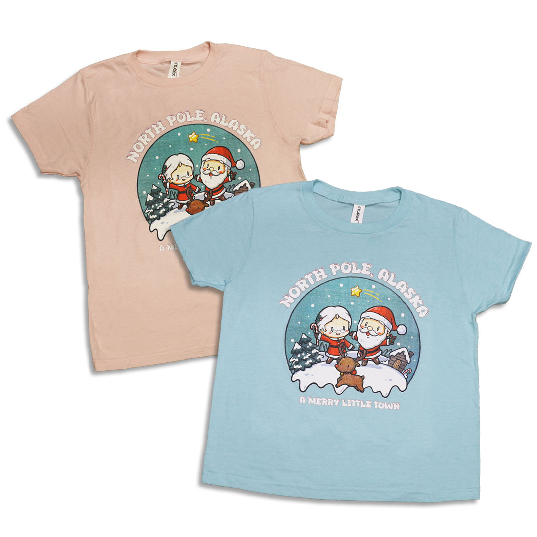 Chibi Santa and Mrs. Claus T-Shirt for Kids