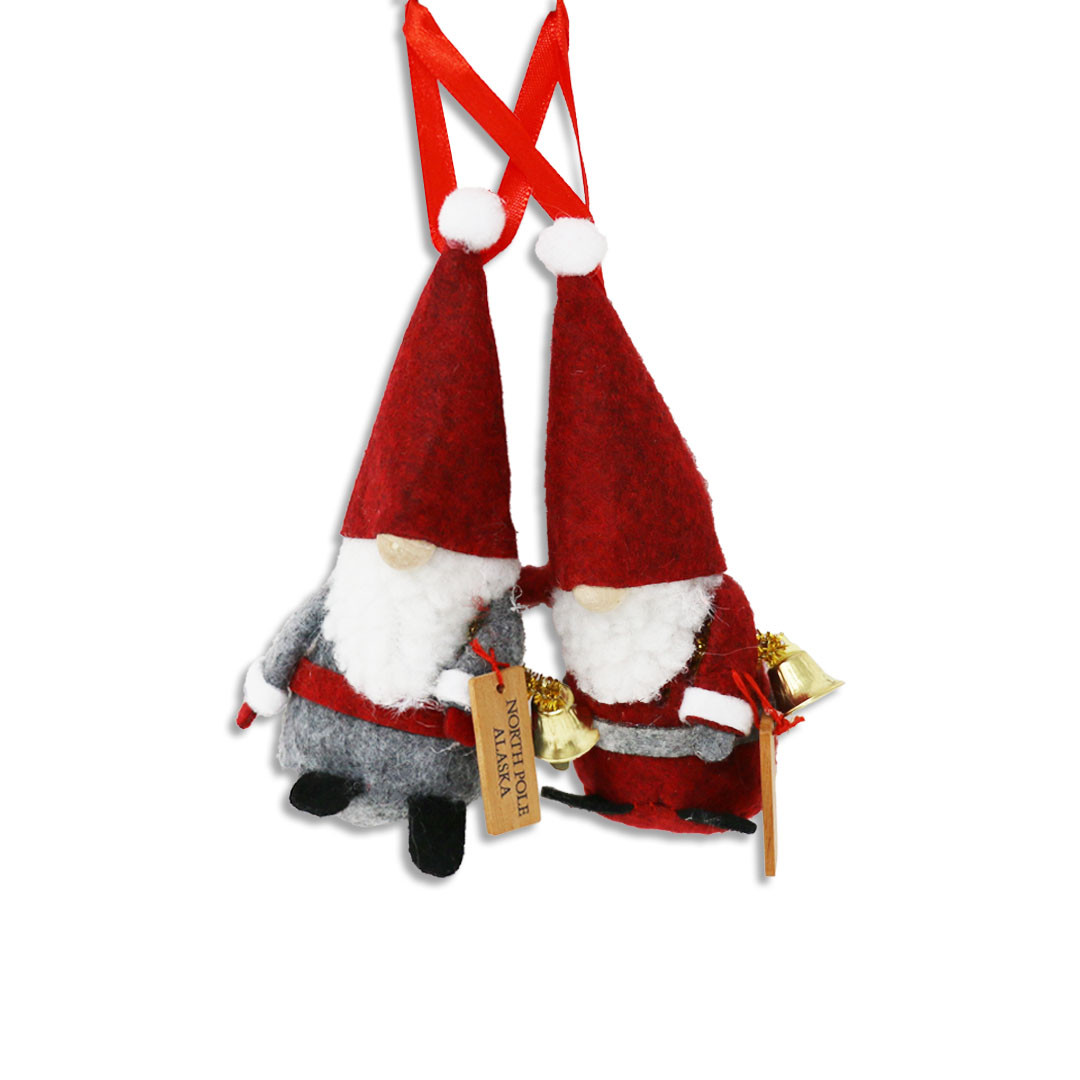 Santa Bells Ornament, Set of 2