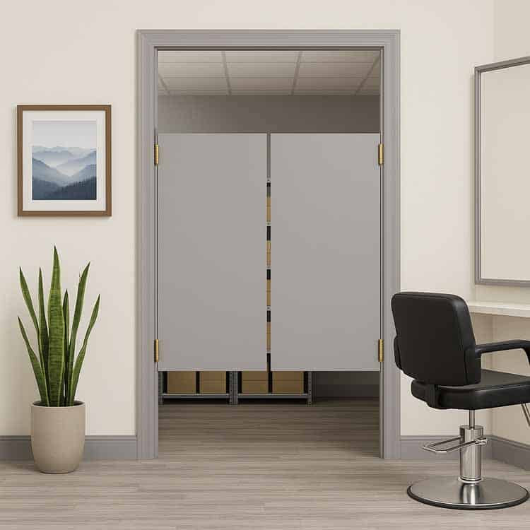Custom Made Econoflush Solid Modern Saloon Doors