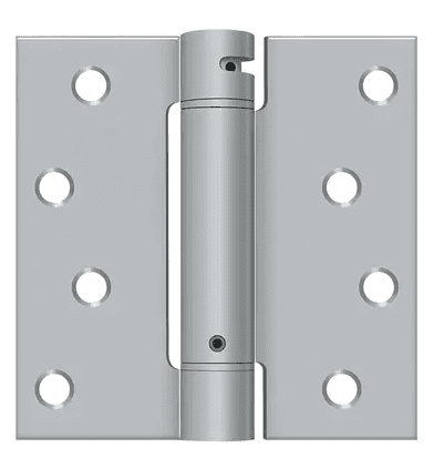 4" x 4" Mortise Single Action Spring Hinges- Satin Chrome