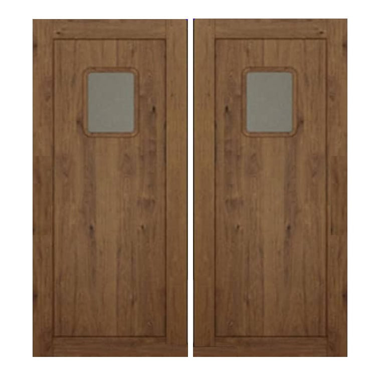 Double Square Vista Porthole Swinging Doors | Kitchen Doors