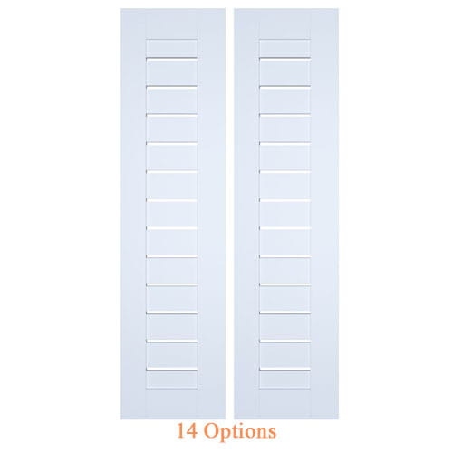 Modern Interior Door Contemporary Double Swinging Slat Doors