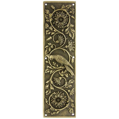 Tropical Push Plate | Door Push Plate-Made from Cast Brass
