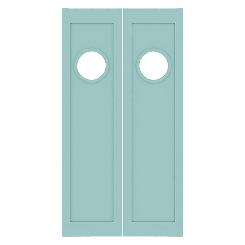 Maritime Double Porthole Nautical Swinging Doors- Half Doors