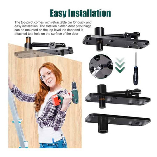 Heavy Duty Invisible Hidden Door Hinge 180 or 360 Rotation
