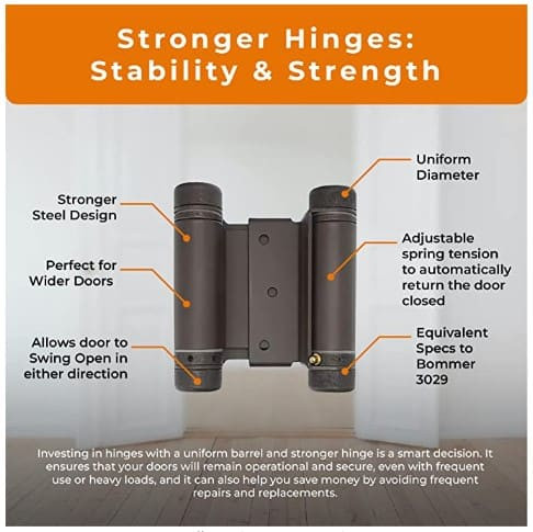 3" Double Action Spring Hinge- Cafe Door | Saloon Door Hinge